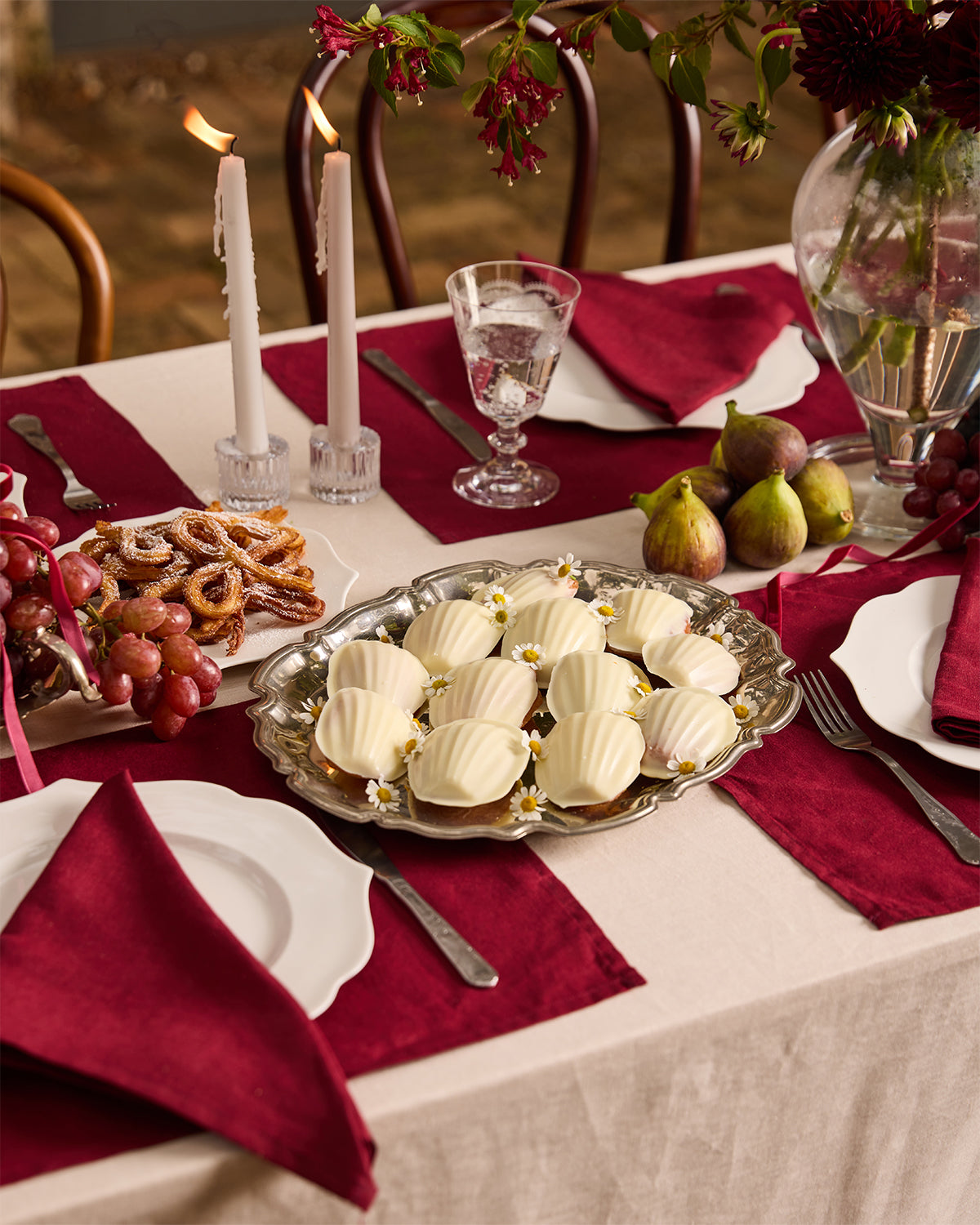 100% French Flax Linen Placemats – Mulberry | Bed Threads