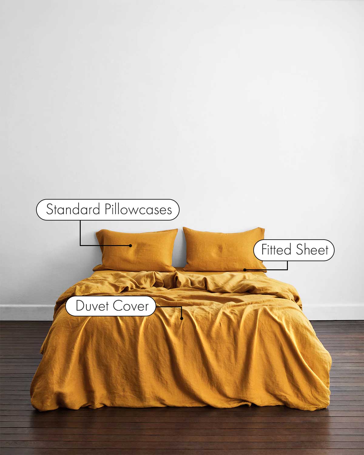 Turmeric Flax Linen Quilt Cover Set | Bed Linen Sets Online – Bed Threads